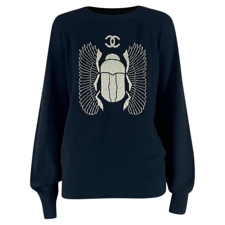 Chanel CC Scarab Cashmere Jumper For Sale at 1stDibs