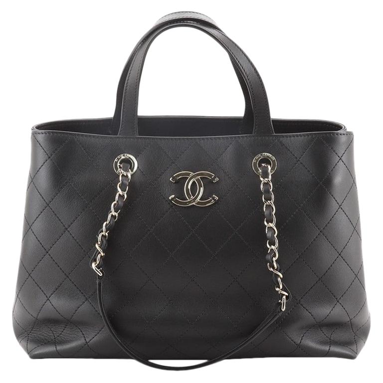Chanel CC Shopping Tote Stitched Calfskin Large at 1stDibs