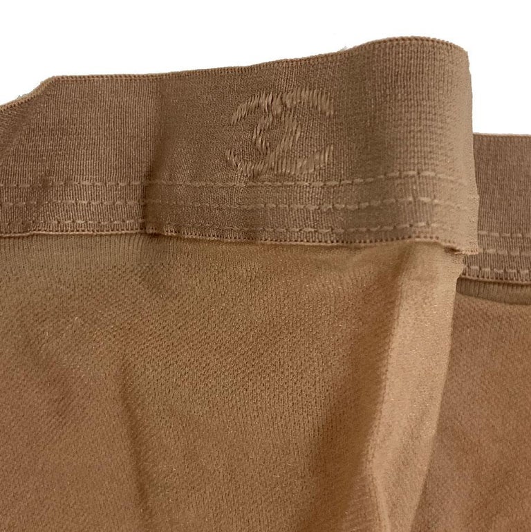 CHANEL CC Tights In Natural Veil And Black Logos at 1stDibs | chanel ...