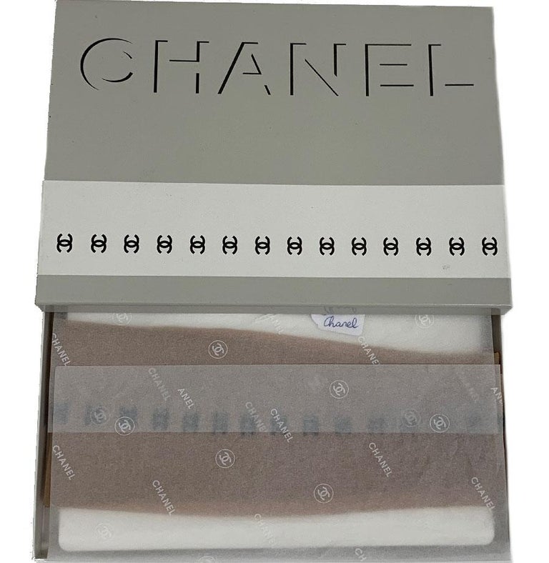 CHANEL CC Tights In Natural Veil And Black Logos at 1stDibs | chanel ...