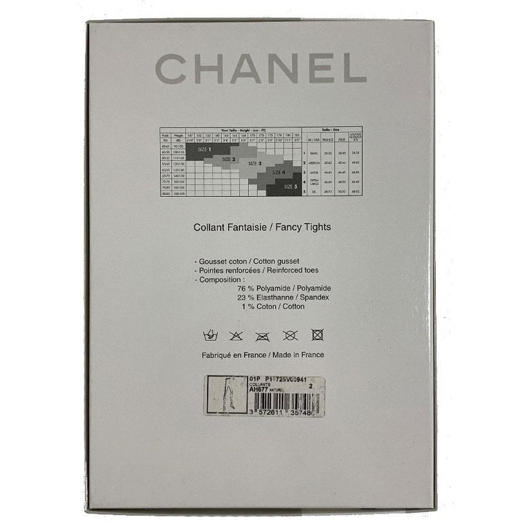 CHANEL CC Tights In Natural Veil And Black Logos at 1stDibs | chanel ...