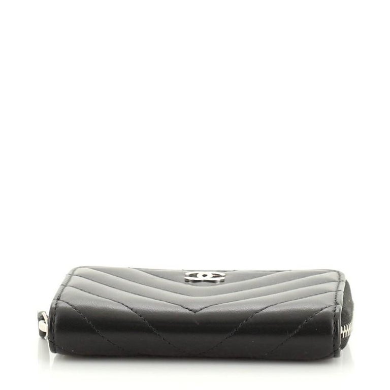 Chanel CC Zip Coin Purse Chevron Lambskin Small at 1stDibs ...