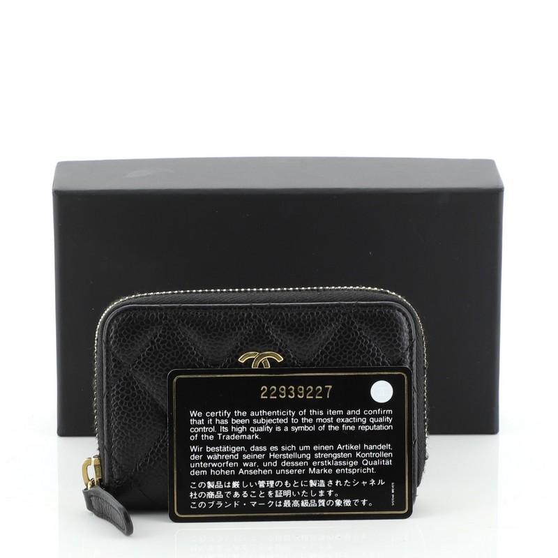 Chanel CC Zip Coin Purse Quilted Caviar Small at 1stDibs