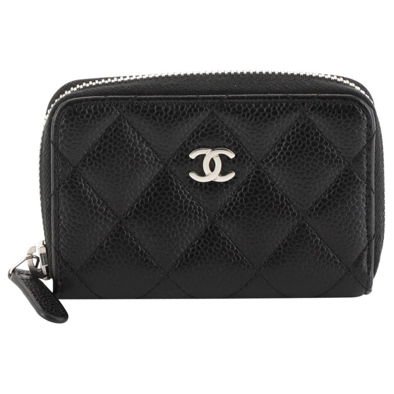 Chanel CC Zip Coin Purse Quilted Caviar Small at 1stDibs