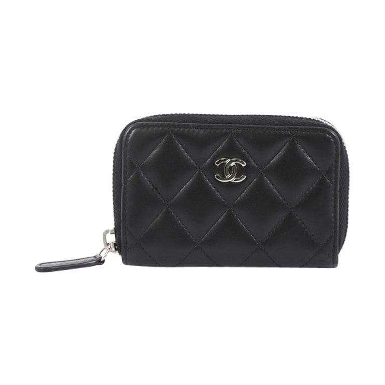 Chanel CC Zip Coin Purse Quilted Lambskin Small at 1stDibs | quilted ...