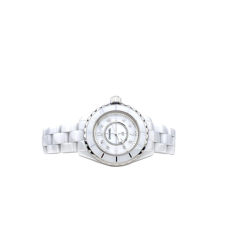 Chanel Ceramic White J 12 Watch For Sale at 1stDibs | white ceramic watch