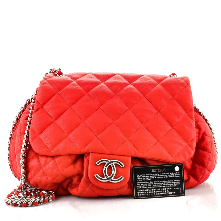 Chanel Chain Around Flap Bag Quilted Leather Large at 1stDibs