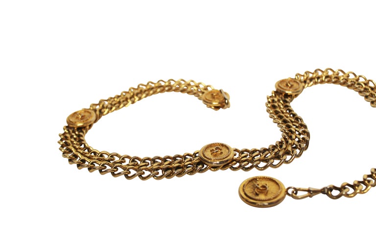 Chanel Chain Belt at 1stDibs | gold metal belt, giorgio armani belt