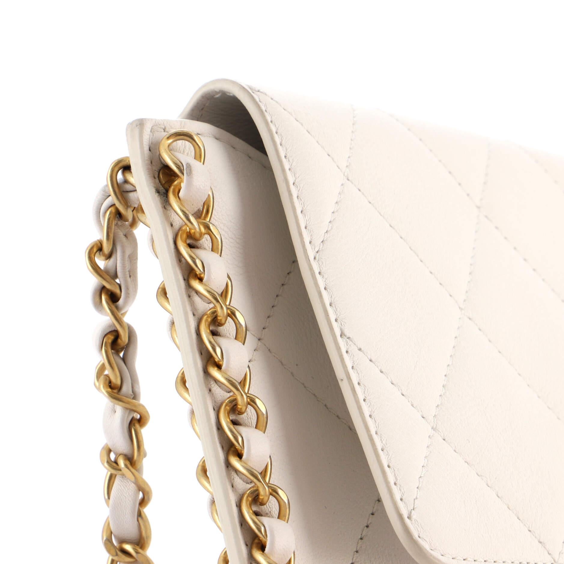 Chanel Chain Flap Hobo Quilted Calfskin Small For Sale at 1stDibs