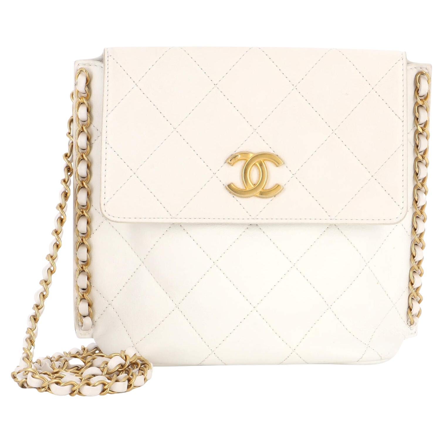 Chanel Chain Flap Hobo Quilted Calfskin Small For Sale at 1stDibs