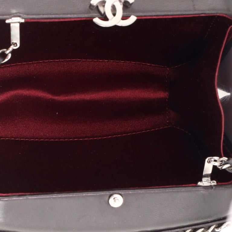 Chanel Chain Frame CC Box Minaudiere Calfskin Mini For Sale at 1stDibs