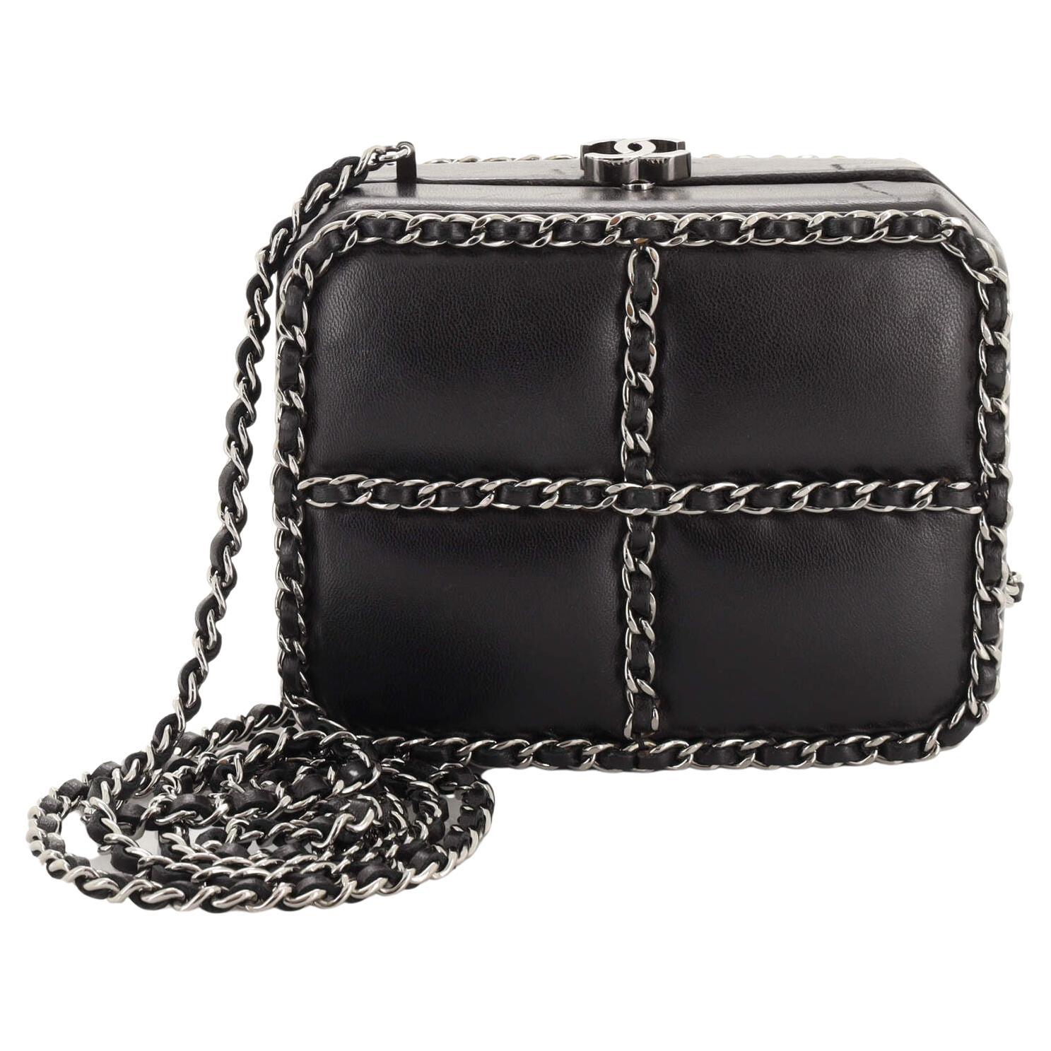 Chanel Chain Frame CC Box Minaudiere Calfskin Mini For Sale at 1stDibs