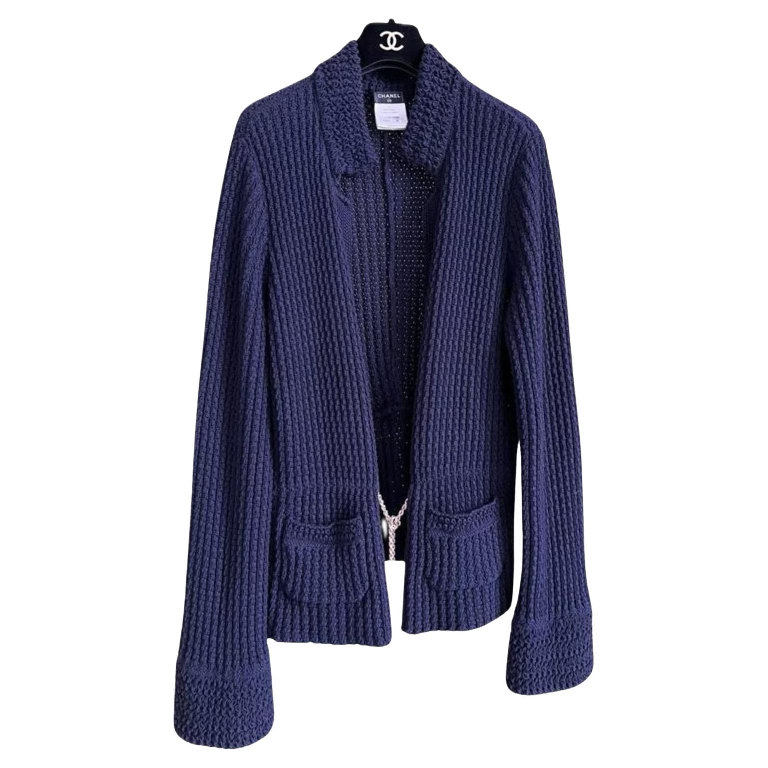 Chanel Chain Link Accent Cardi Jacket at 1stDibs