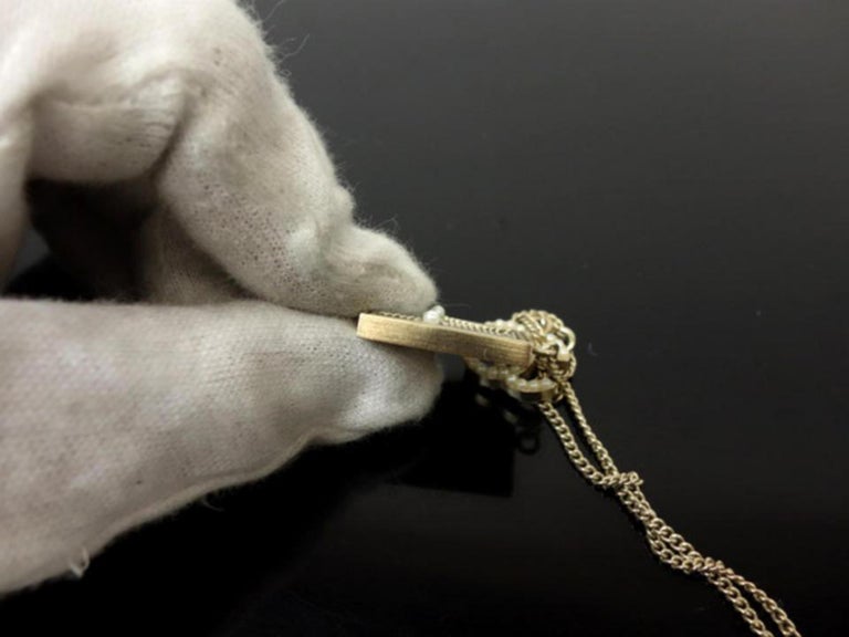 Chanel Champagne Gold 07c Cc Coco 226556 Necklace For Sale at 1stDibs