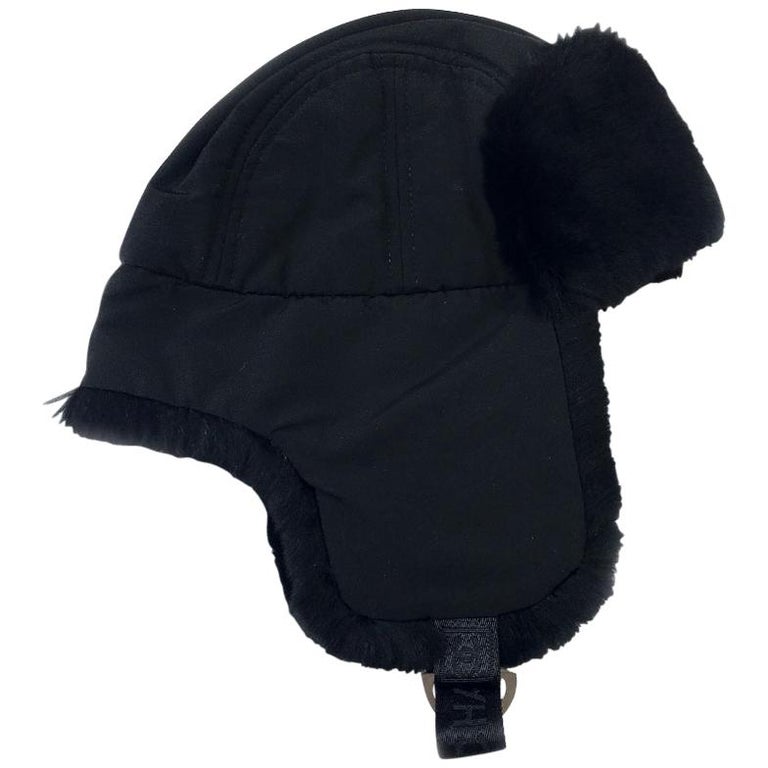 CHANEL Chapka in Black Orylag and Teflon Style Fabric For Sale at 1stDibs