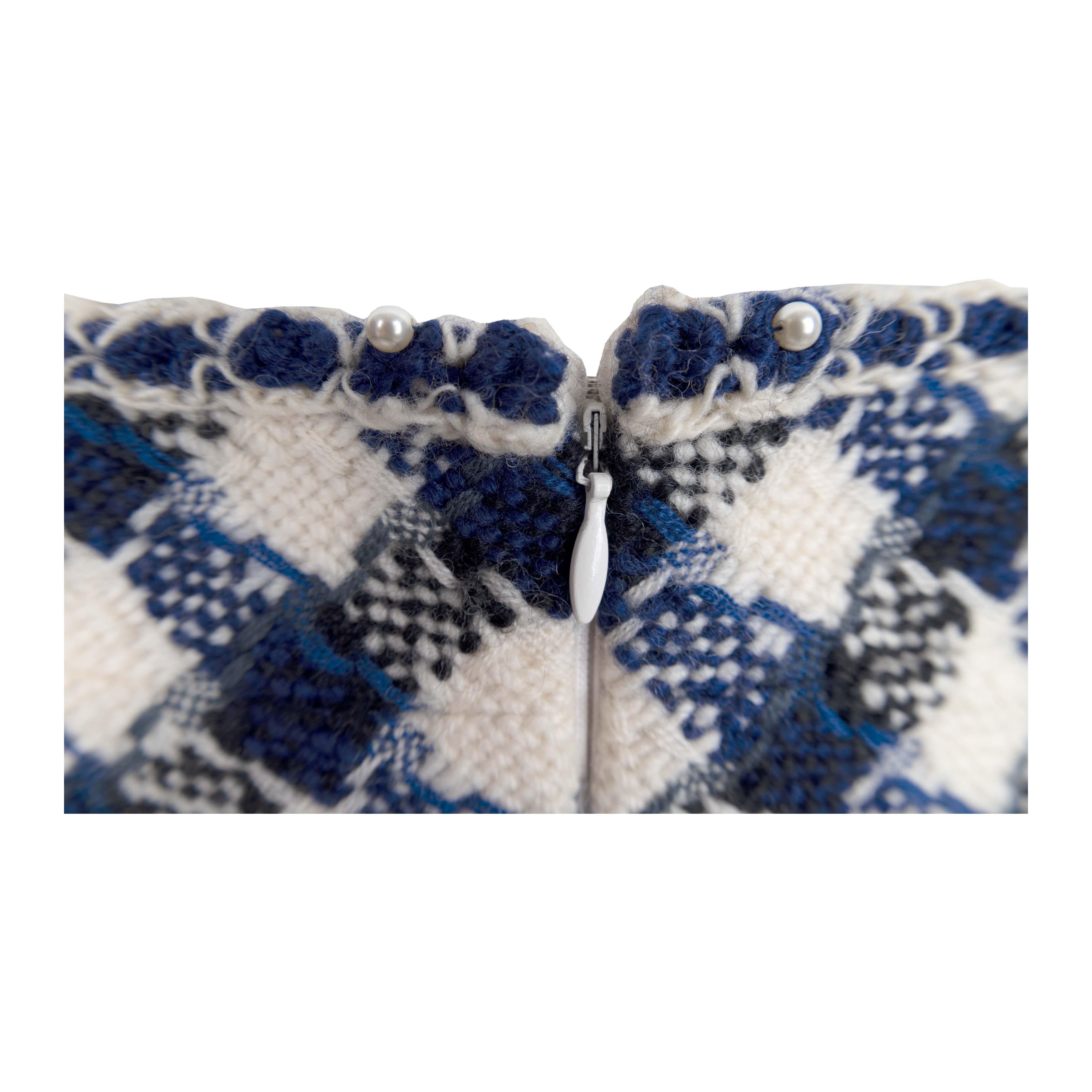 Chanel Checkered Tweed Skirt - '00s For Sale at 1stDibs