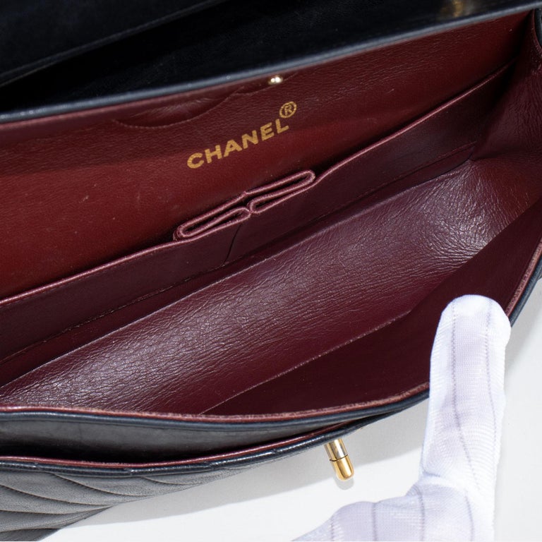 Chanel Chevron Medium Double Flap Bag For Sale at 1stDibs