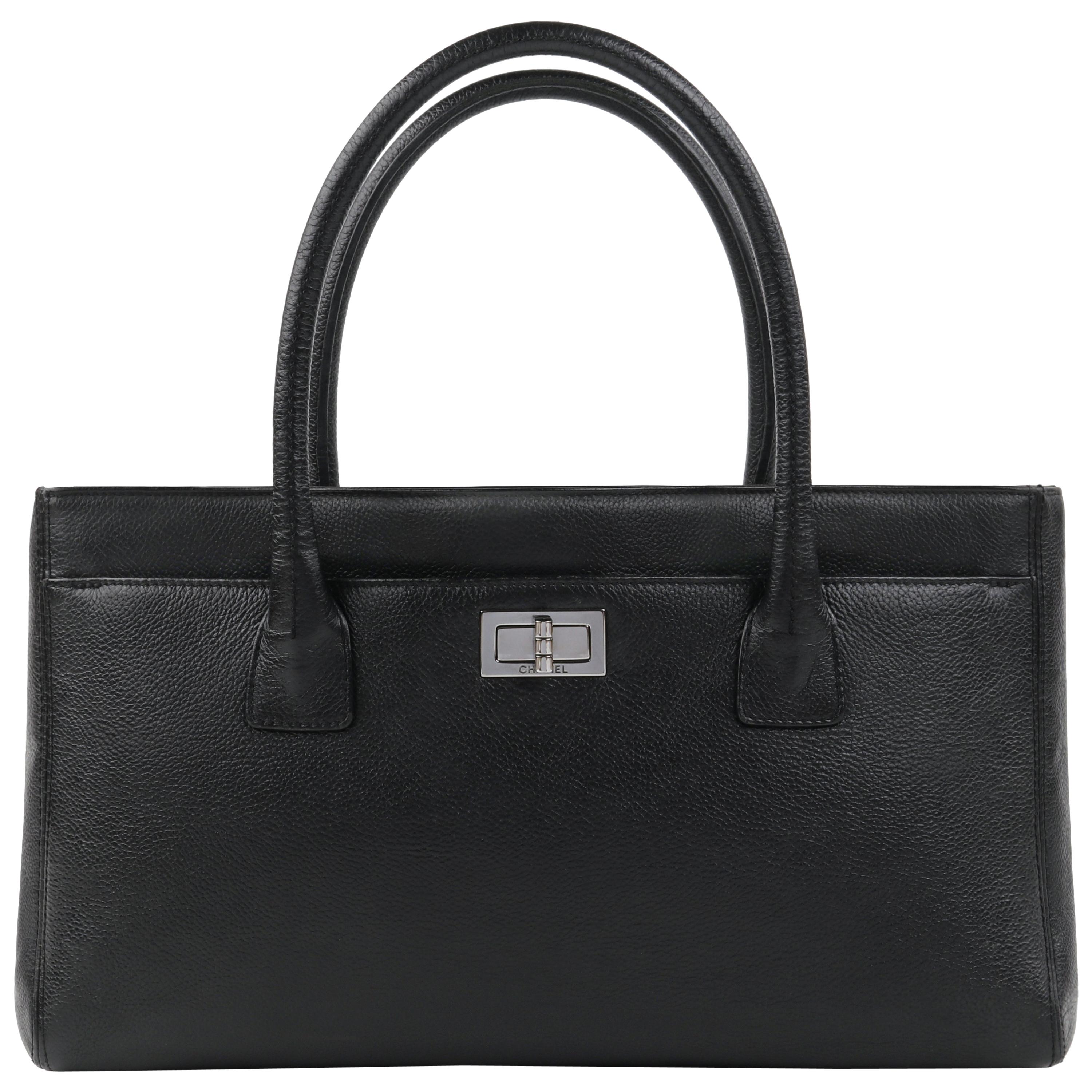 CHANEL c.1999 Classic Black Diamond Quilted Suede Leather Top Handle ...