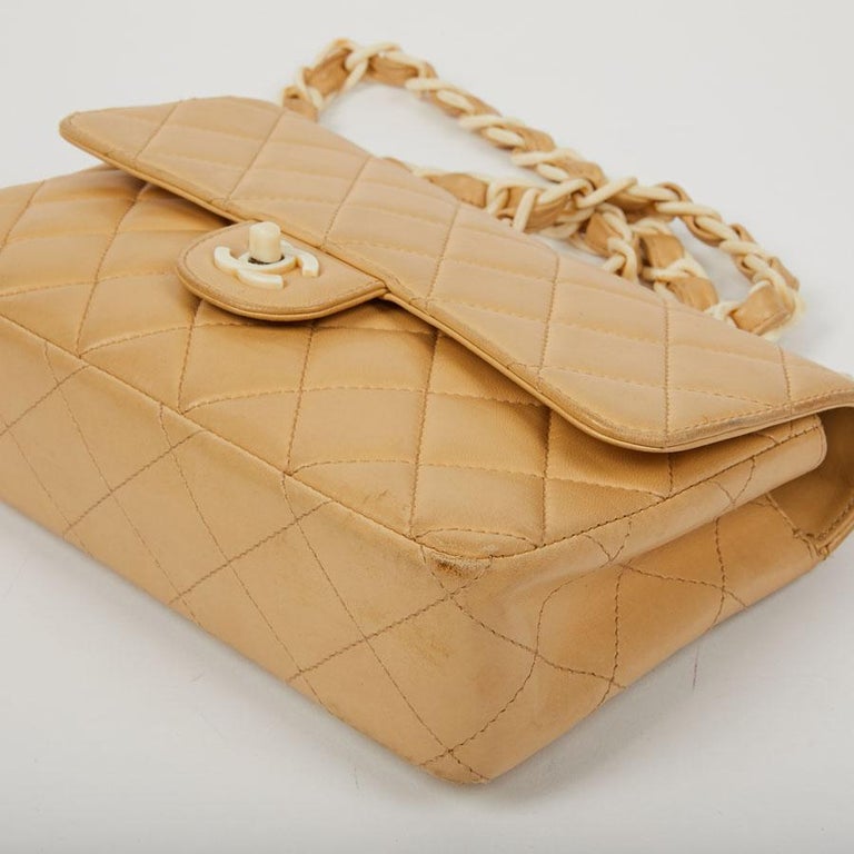 CHANEL Classic Beige 25cm Bag For Sale at 1stDibs | beige chanel flap ...