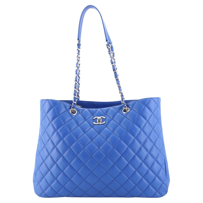 Chanel Classic CC Shopping Tote Quilted Calfskin Large For Sale at 1stDibs