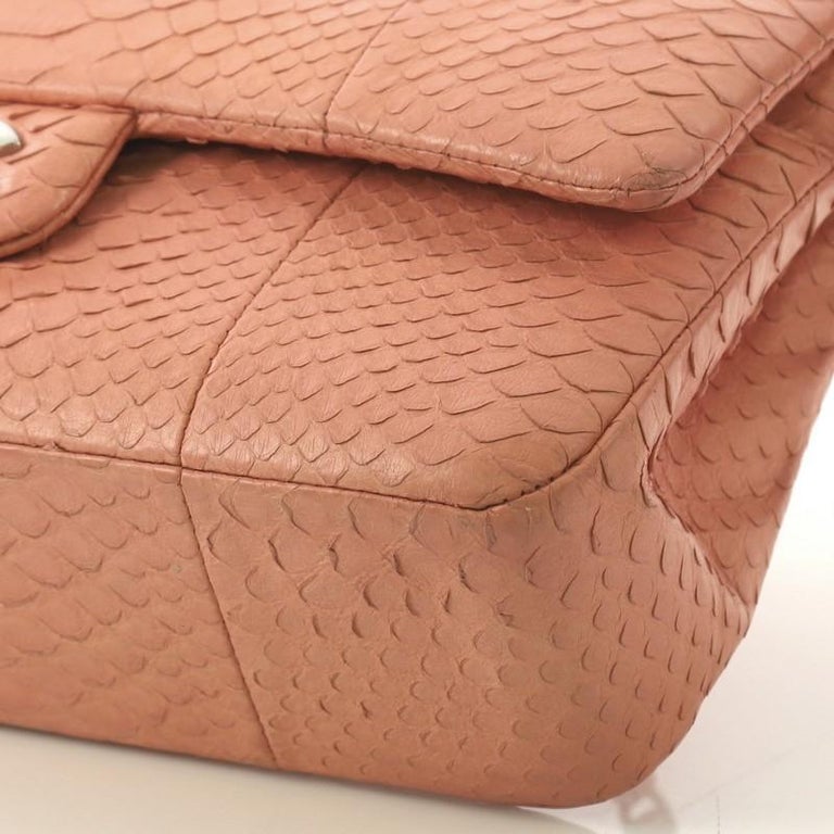 Chanel Classic Double Flap Bag Python Medium at 1stDibs