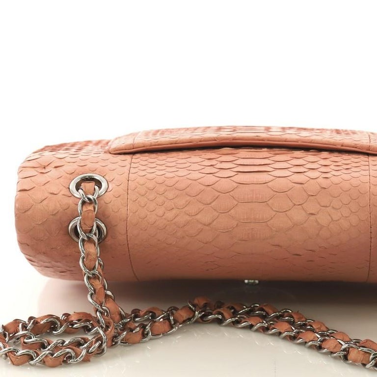 Chanel Classic Double Flap Bag Python Medium at 1stDibs
