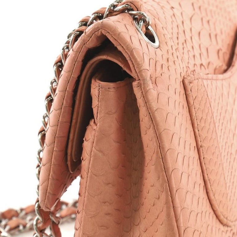 Chanel Classic Double Flap Bag Python Medium at 1stDibs