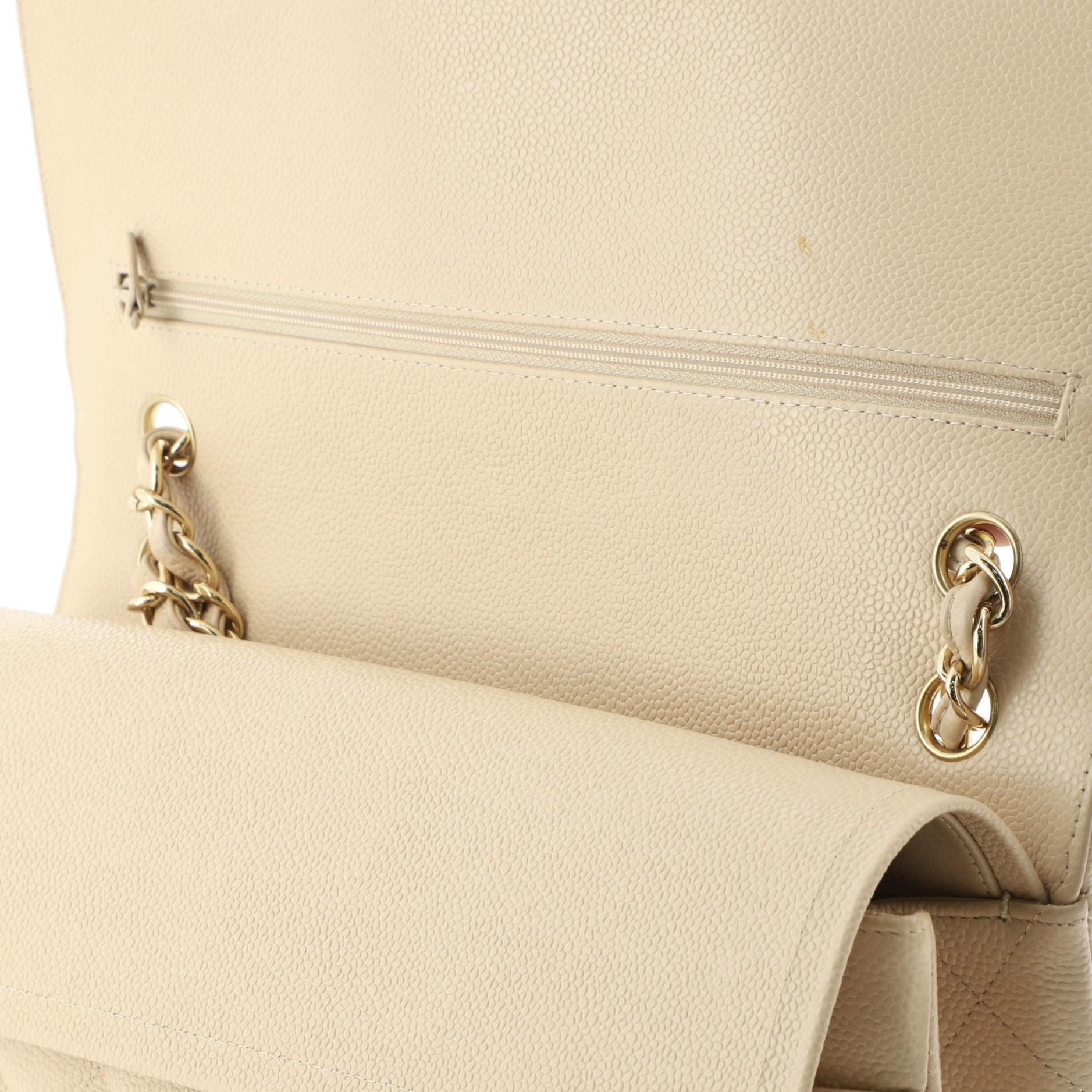 Chanel Classic Double Flap Bag Quilted Caviar Jumbo at 1stDibs