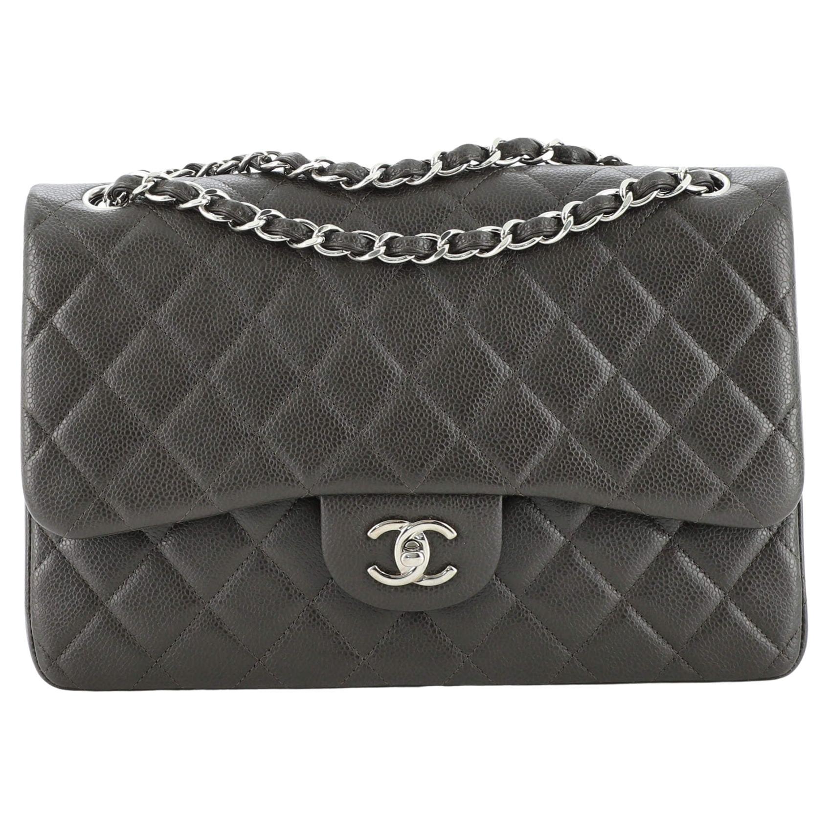 Chanel Classic Double Flap Bag Quilted Caviar Jumbo For Sale at 1stDibs