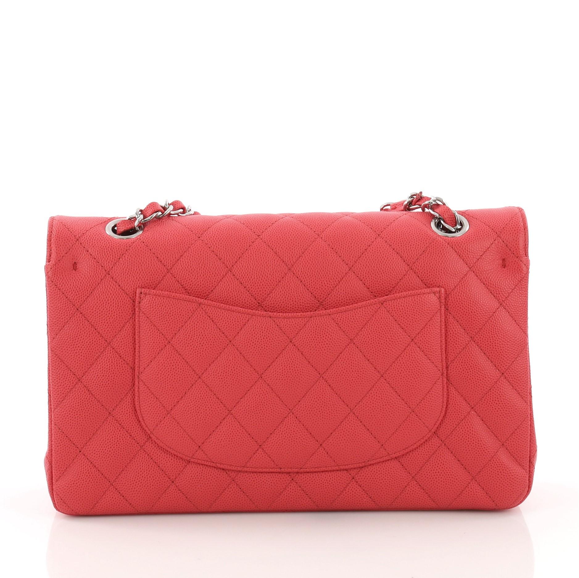 Chanel Classic Double Flap Bag Quilted Caviar Medium at 1stDibs