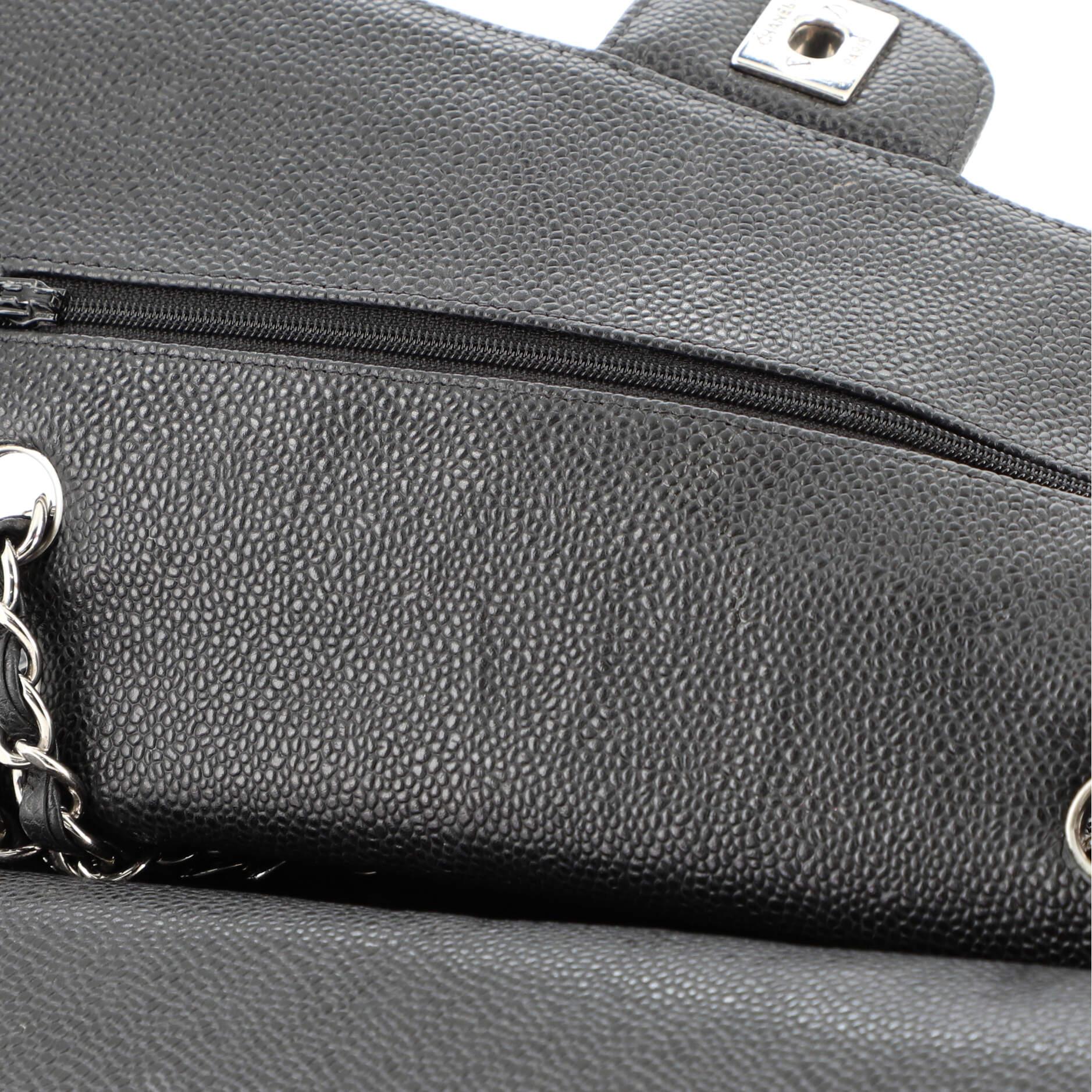 Chanel Classic Double Flap Bag Quilted Caviar Medium at 1stDibs