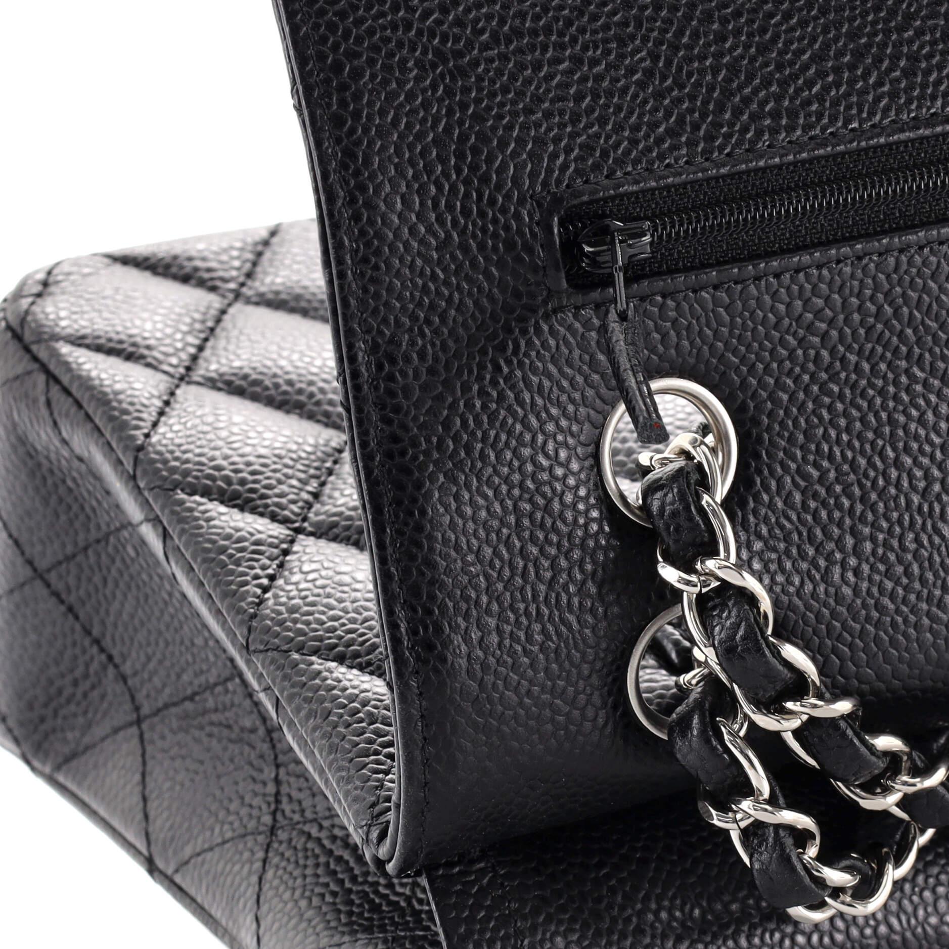 Chanel Classic Double Flap Bag Quilted Caviar Medium at 1stDibs