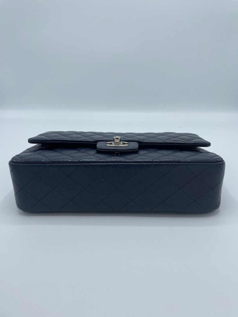 Chanel Classic Double Flap Bag Quilted Caviar Navy For Sale at 1stDibs ...