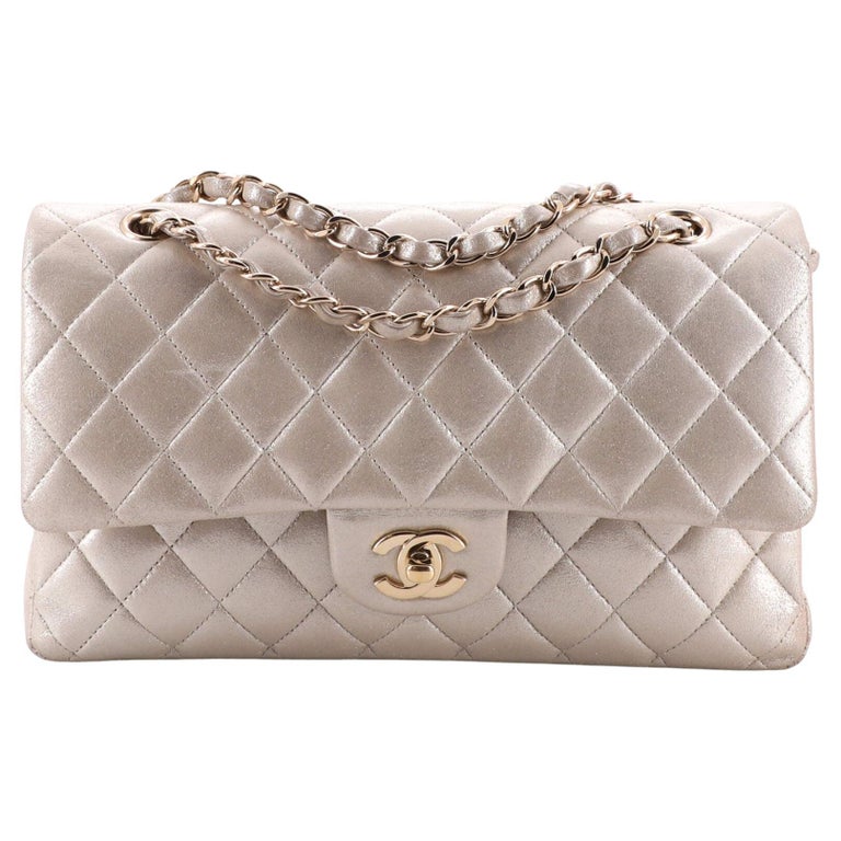 Chanel Classic Double Flap Bag Quilted Metallic Calfskin Medium For ...