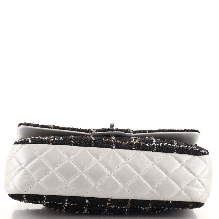 Chanel Classic Double Flap Bag Tweed and Quilted Lambskin Medium For ...