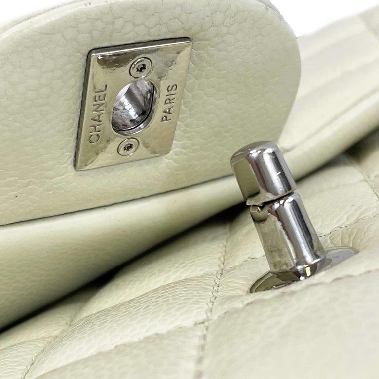 CHANEL - Classic Maxi CC Ecru Single Flap Shoulder Bag For Sale at 1stDibs