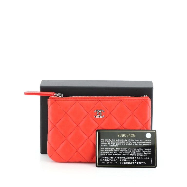 Chanel Classic O Case Pouch Quilted Lambskin Mini at 1stDibs | chanel ...