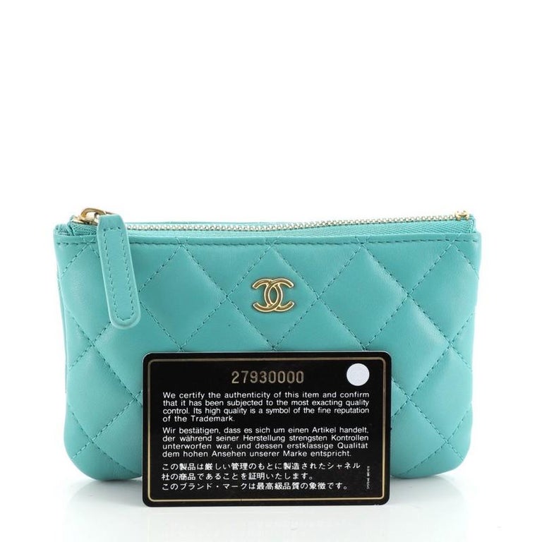 Chanel Classic O Case Pouch Quilted Lambskin Mini at 1stDibs