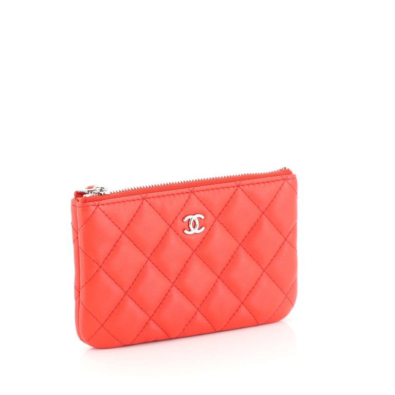 Chanel Classic O Case Pouch Quilted Lambskin Mini at 1stDibs | chanel ...