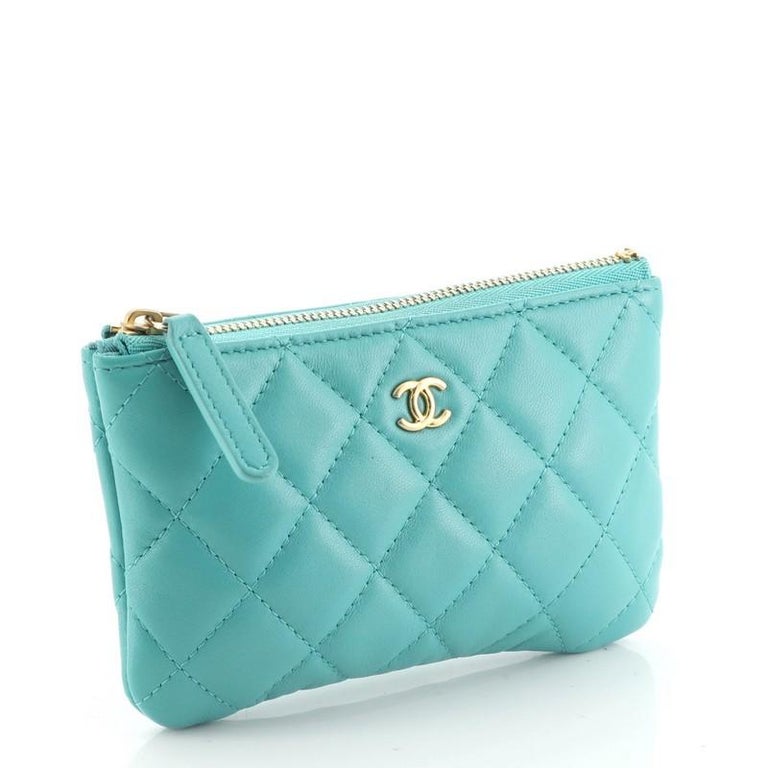 Chanel Classic O Case Pouch Quilted Lambskin Mini at 1stDibs
