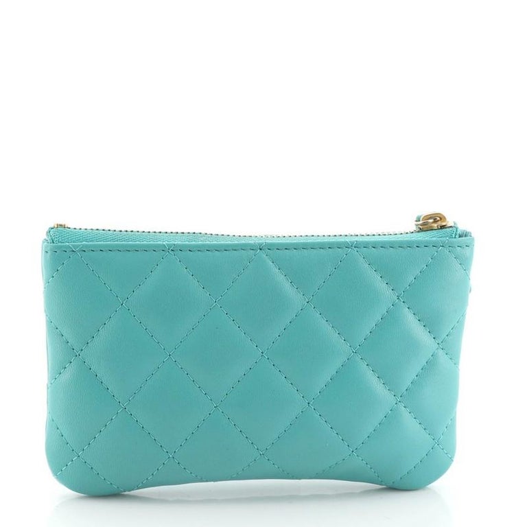 Chanel Classic O Case Pouch Quilted Lambskin Mini at 1stDibs