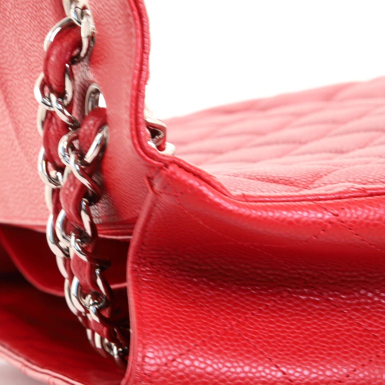 Chanel Classic Single Flap Bag Quilted Caviar Maxi For Sale at 1stDibs