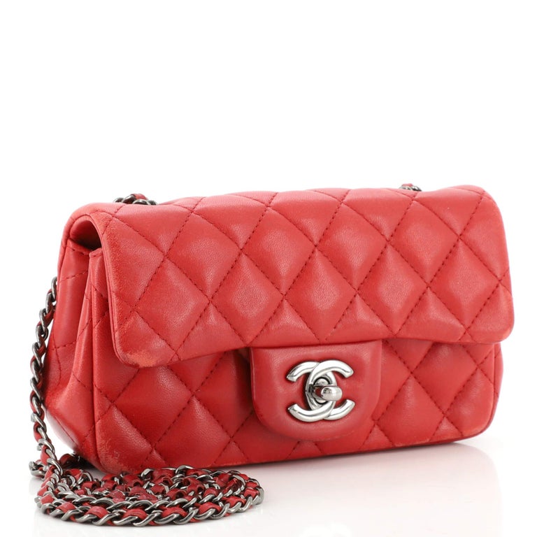 Chanel Classic Single Flap Bag Quilted Lambskin Extra Mini at 1stDibs
