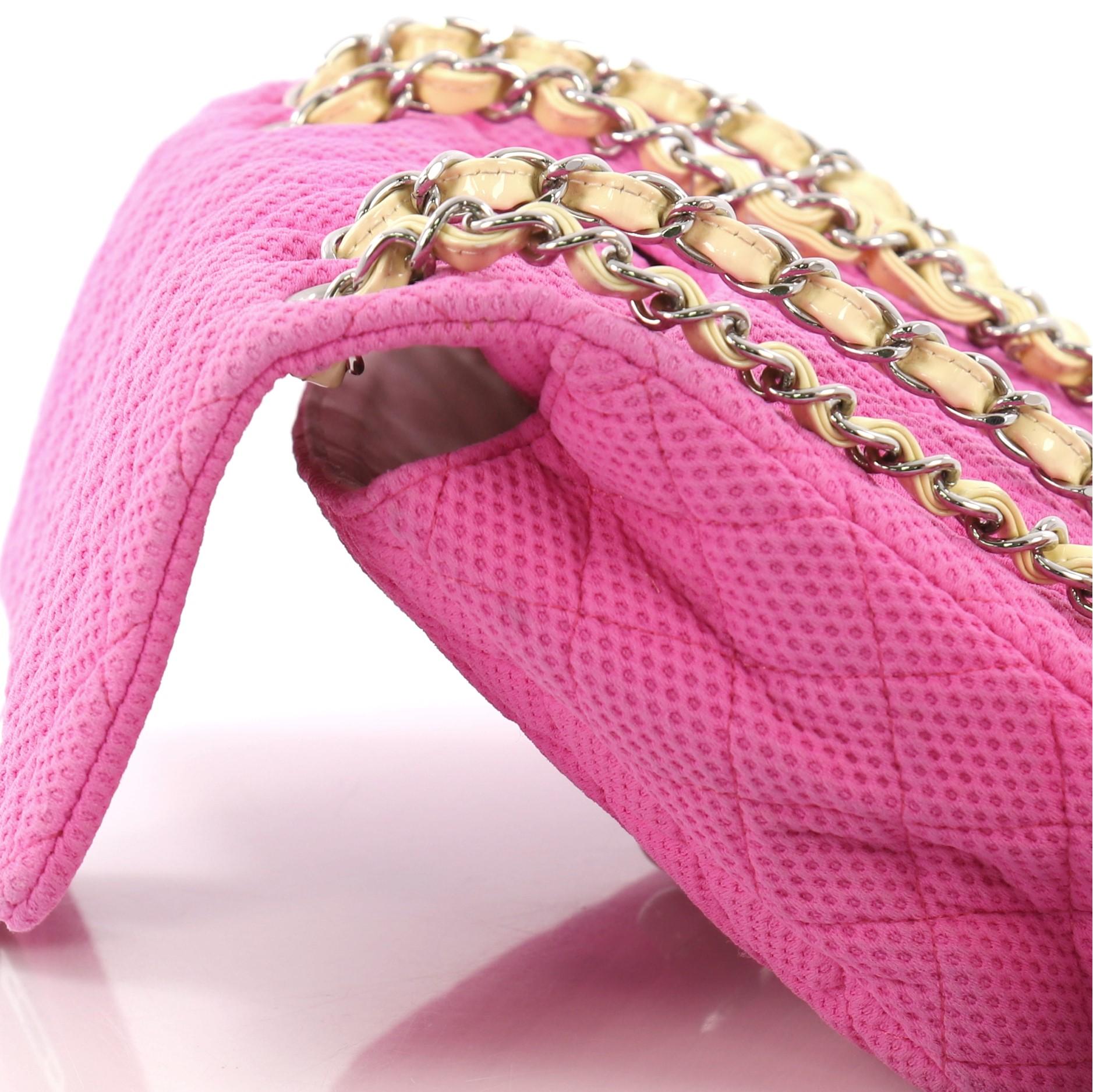 Chanel Classic Single Flap Bag Quilted Mesh Medium at 1stDibs