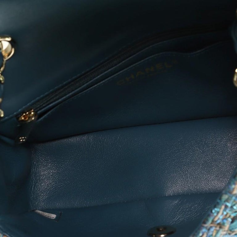 Chanel Classic Single Flap Bag Quilted Tweed And Ribbon Mini at 1stDibs