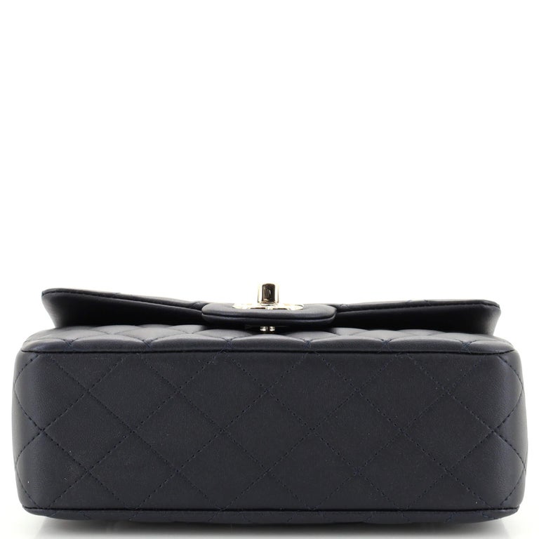 Chanel Classic Single Flap Top Handle Bag Quilted Lambskin Mini For ...