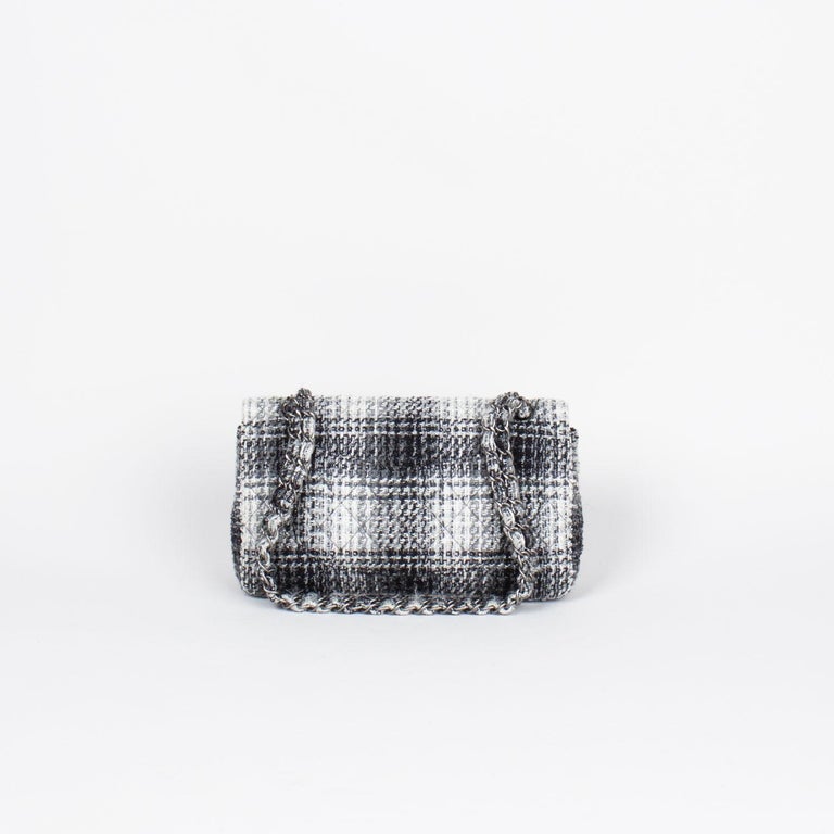 Chanel Classic Tweed Medium Double Flap Bag For Sale at 1stDibs