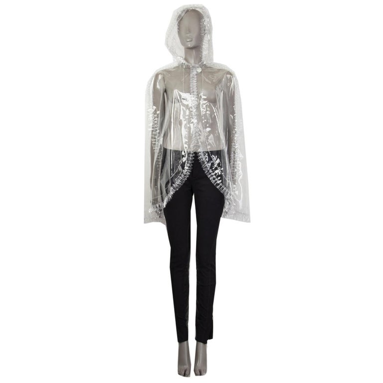 CHANEL clear PVC Rain Cape Jacket M SS 2018 Runway For Sale at 1stDibs ...