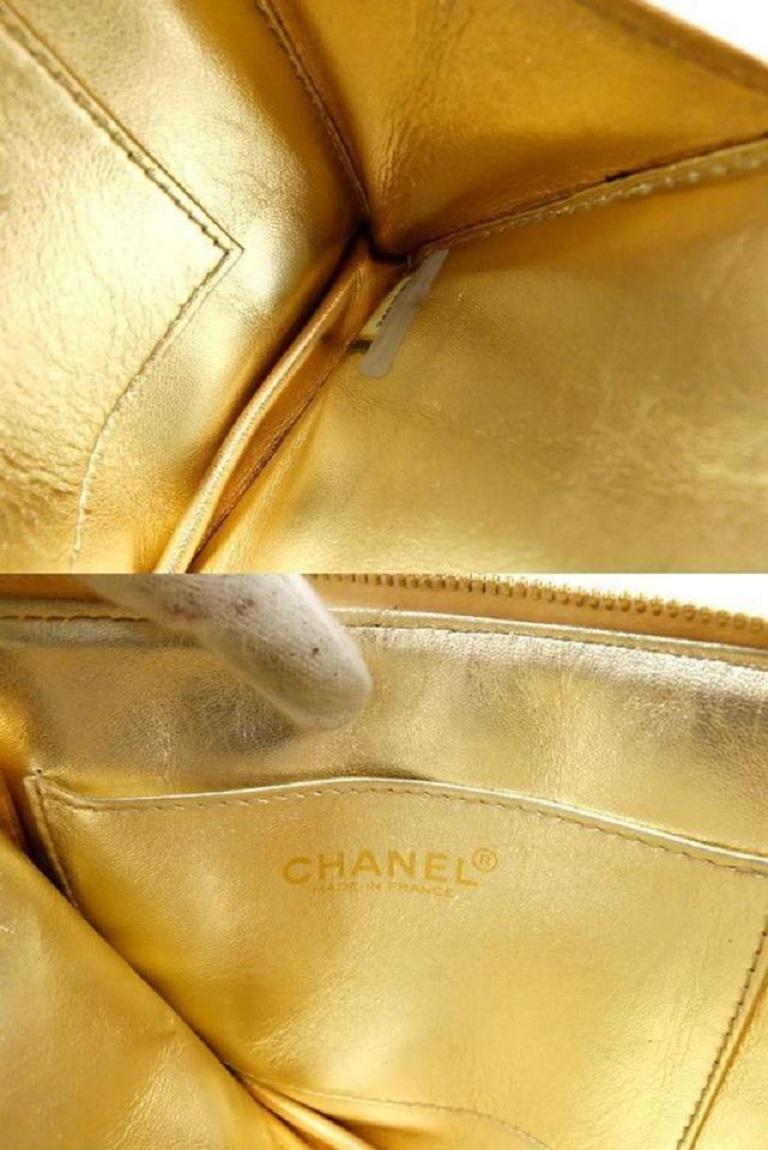Chanel Clutch Quilted Chocolate Bar Handcuff 238087 Gold Lambskin ...