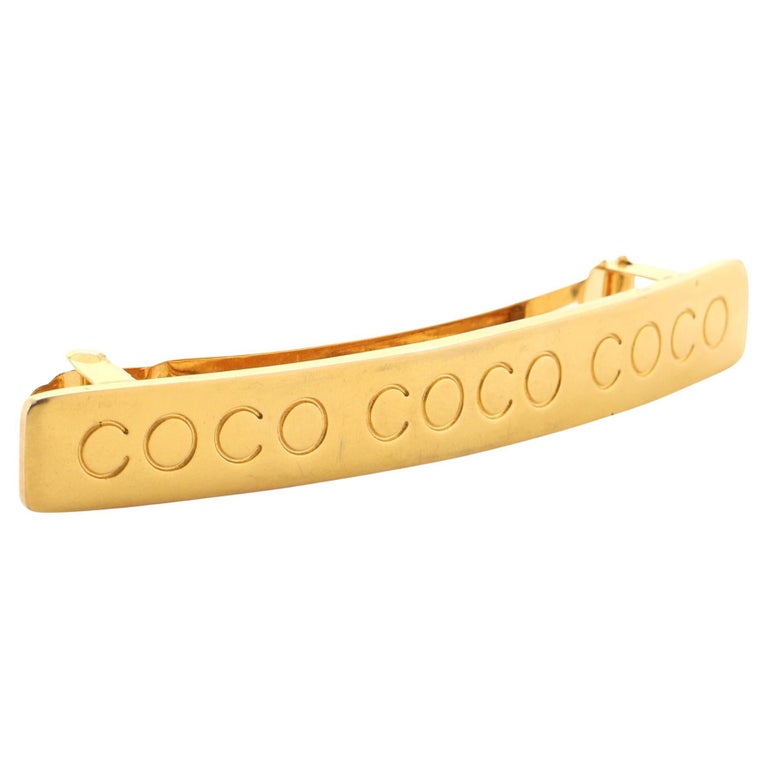 Chanel Coco Barrette Metal Gold Metal, 59261MSC For Sale at 1stDibs